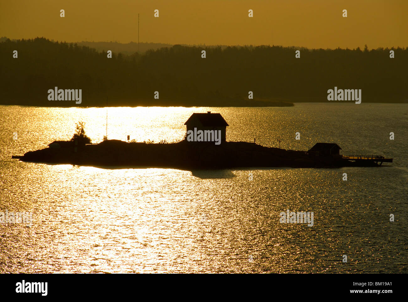 Swedish archipelago at sunset, Sweden, Scandinavia, Europe Stock Photo ...