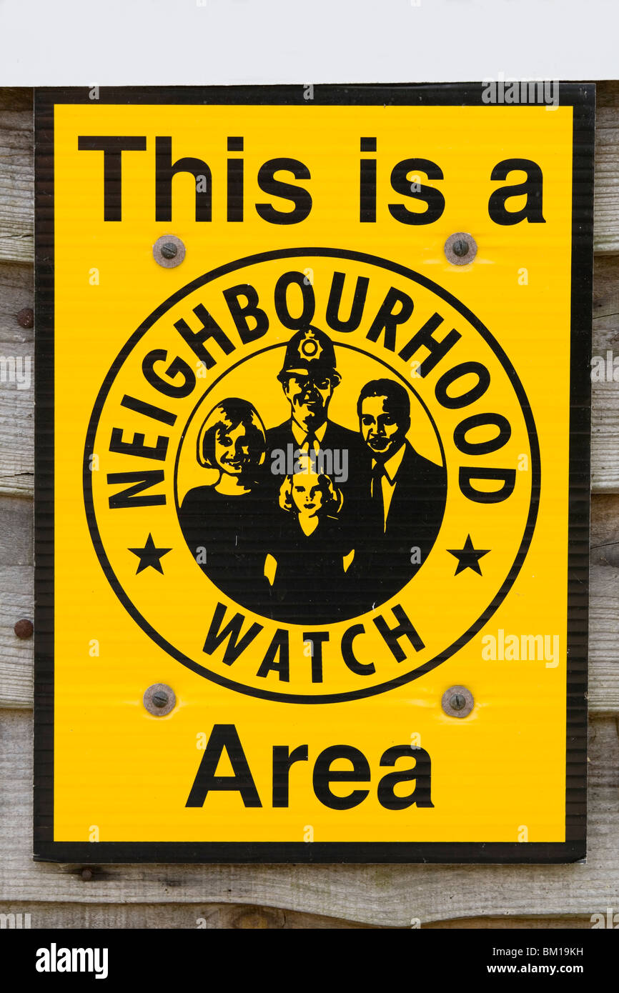 Neighbourhood Watch sign, England, UK Stock Photo - Alamy