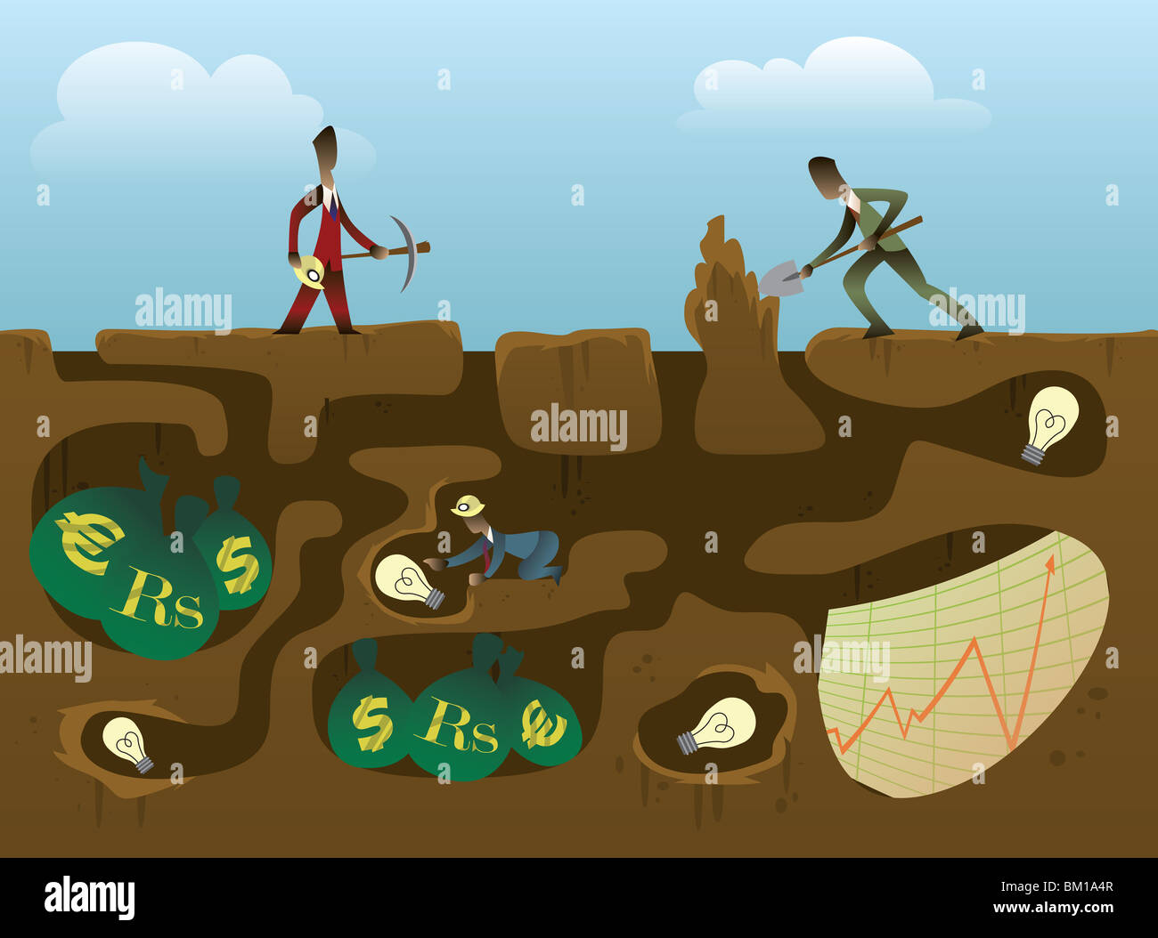 Mine searching hi-res stock photography and images - Alamy