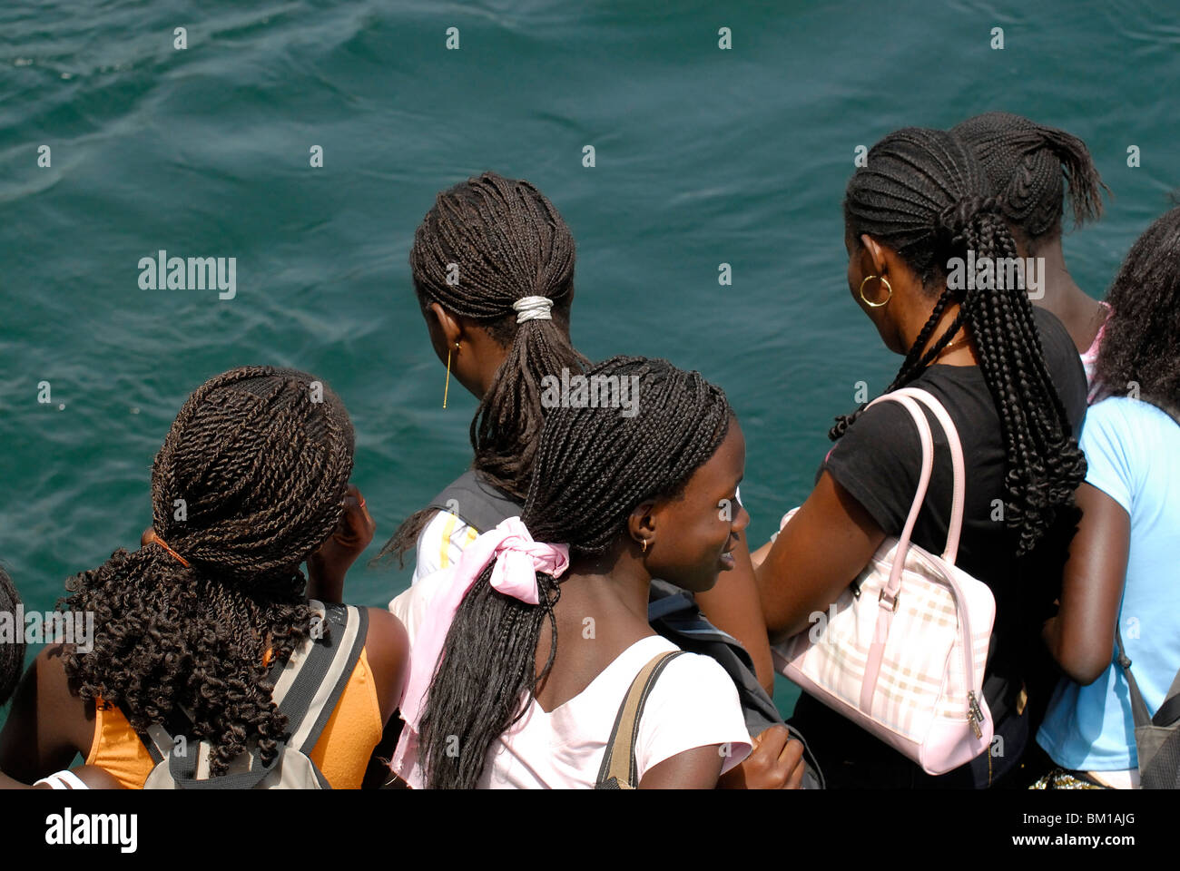 A women with braided hair , Republic of Senegal, Africa Stock Photo - Alamy