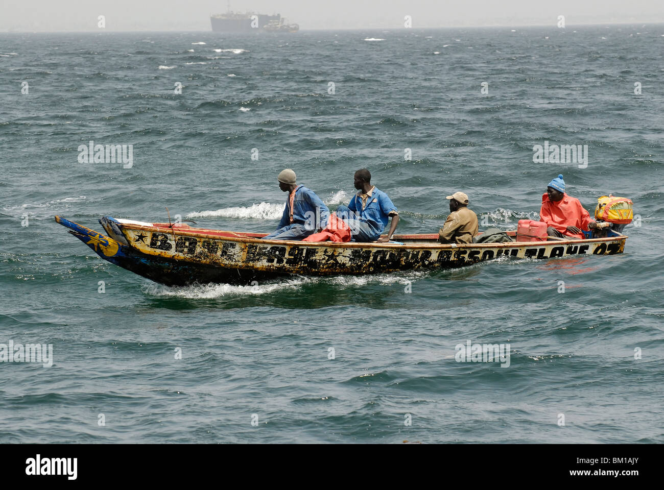 Pirogue or fishing boat, Republic of Senegal, Africa Stock Photo - Alamy