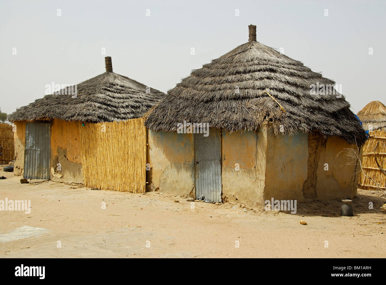Huts in a Peul village, Republic of Senegal, Africa Stock Photo - Alamy