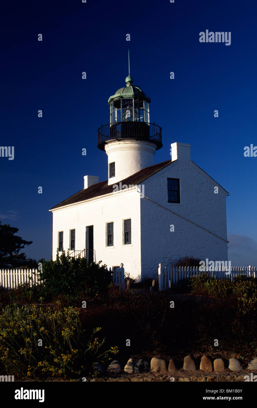 Low angle view of a lighthouse, Old Point Loma Lighthouse, Point Loma ...