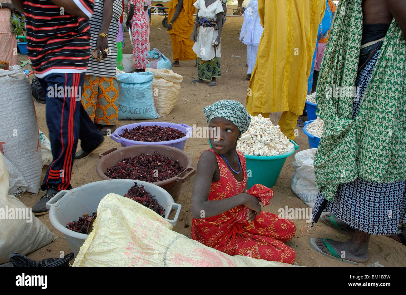 Market, Republic of Senegal, Africa Stock Photo - Alamy