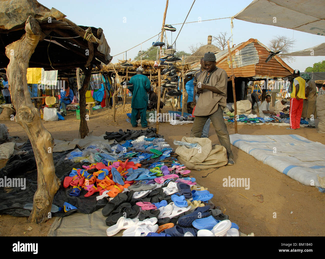 Shoes stall, Republic of Senegal, Africa Stock Photo - Alamy