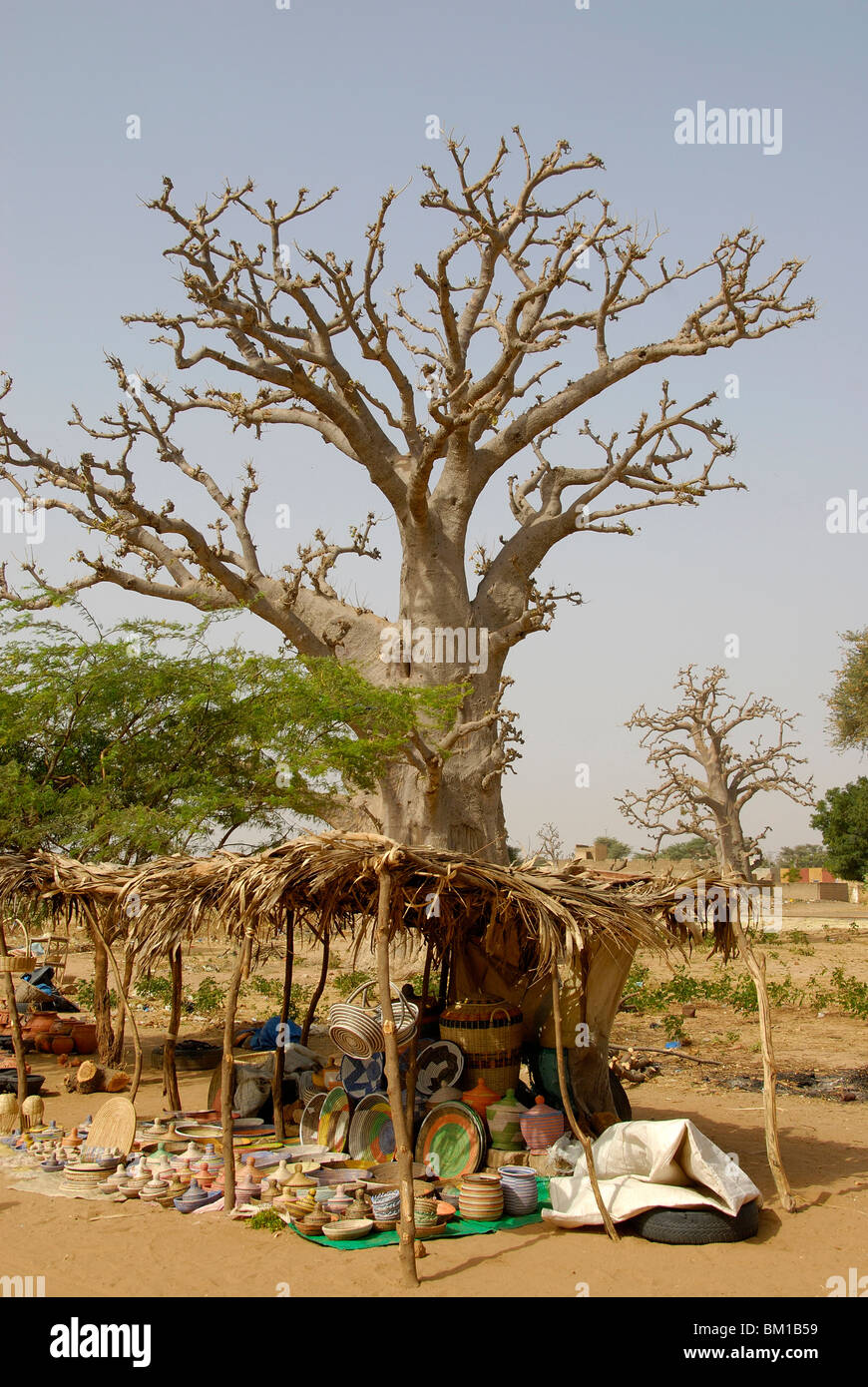 Stall of local handicrafts, Republic of Senegal, Africa Stock Photo - Alamy