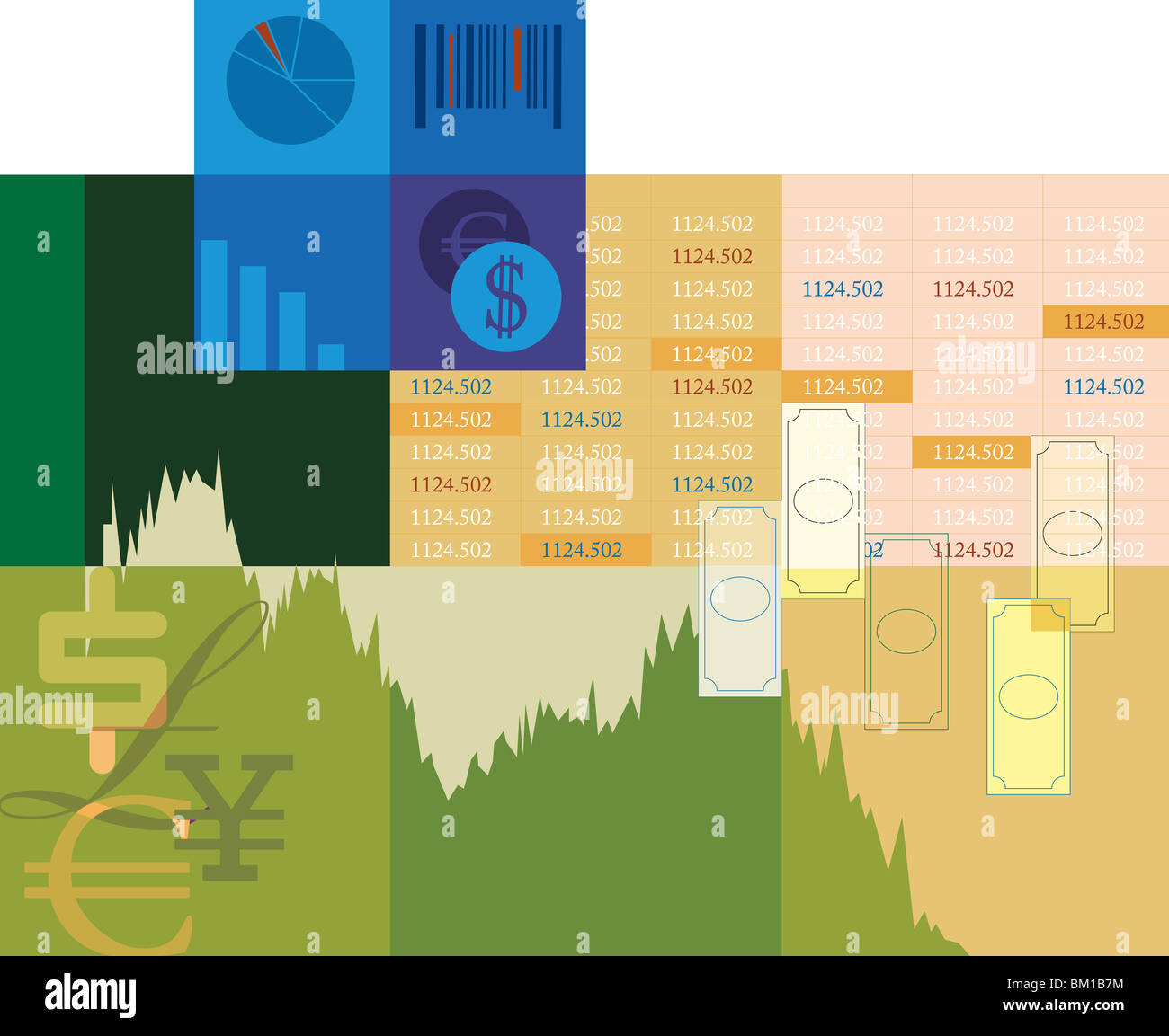 Illustrative representation of stock trading Stock Photo - Alamy
