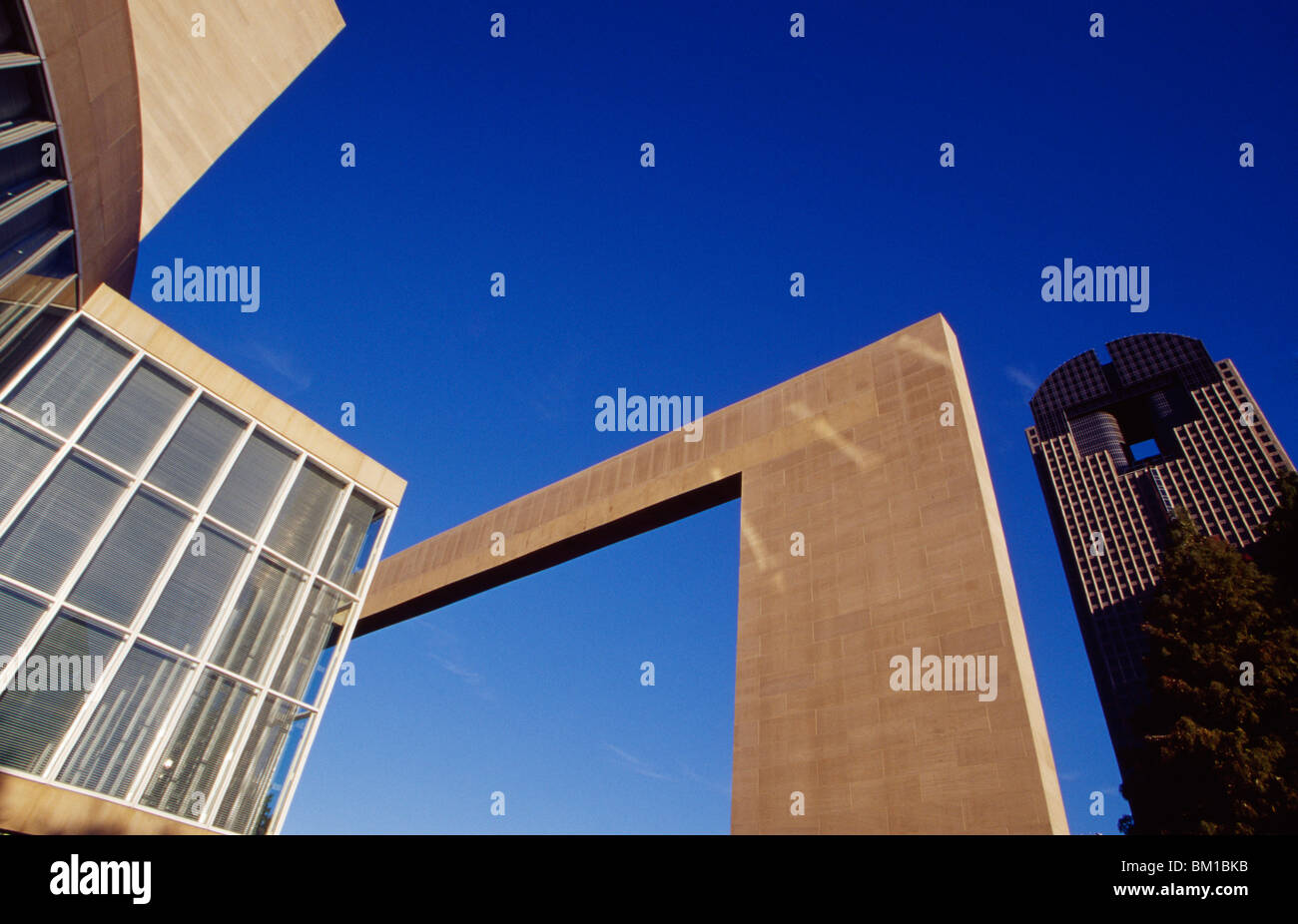 Low angle view of a concert hall, Meyerson Symphony Center, Dallas ...