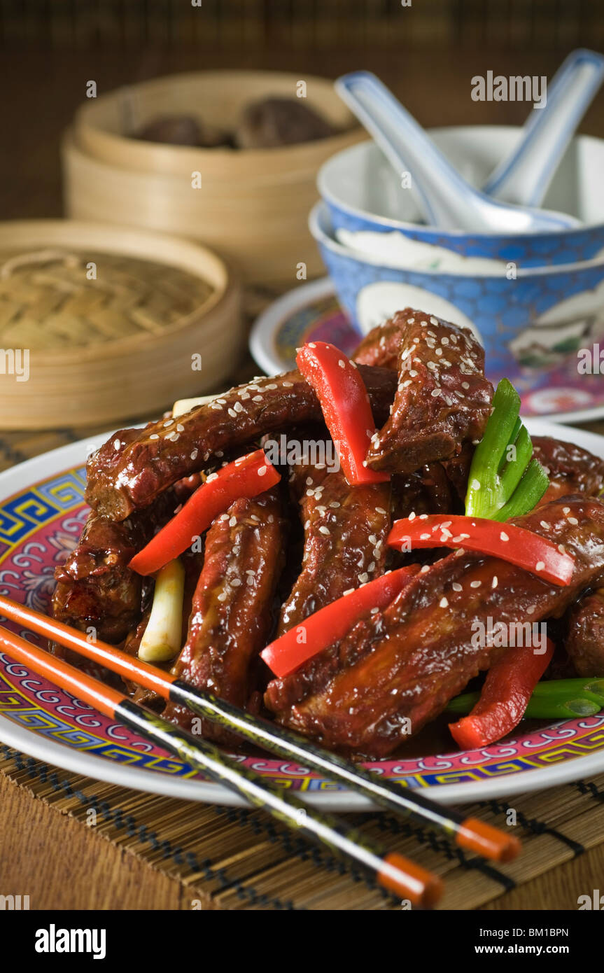 Chinese barbecue spare ribs hi-res stock photography and images - Alamy