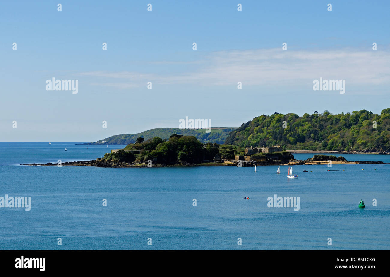 drakes island in plymouth sound, plymouth, devon, uk Stock Photo - Alamy