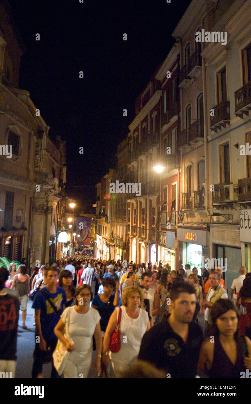 Via Garibaldi street,historic centre, Cagliari, Sardinia, Italy, Europe ...