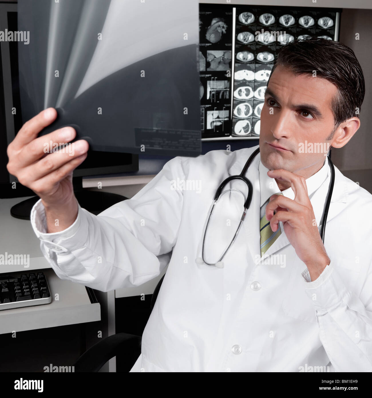 Doctor Examining Brain Cat Scan High Resolution Stock Photography and ...