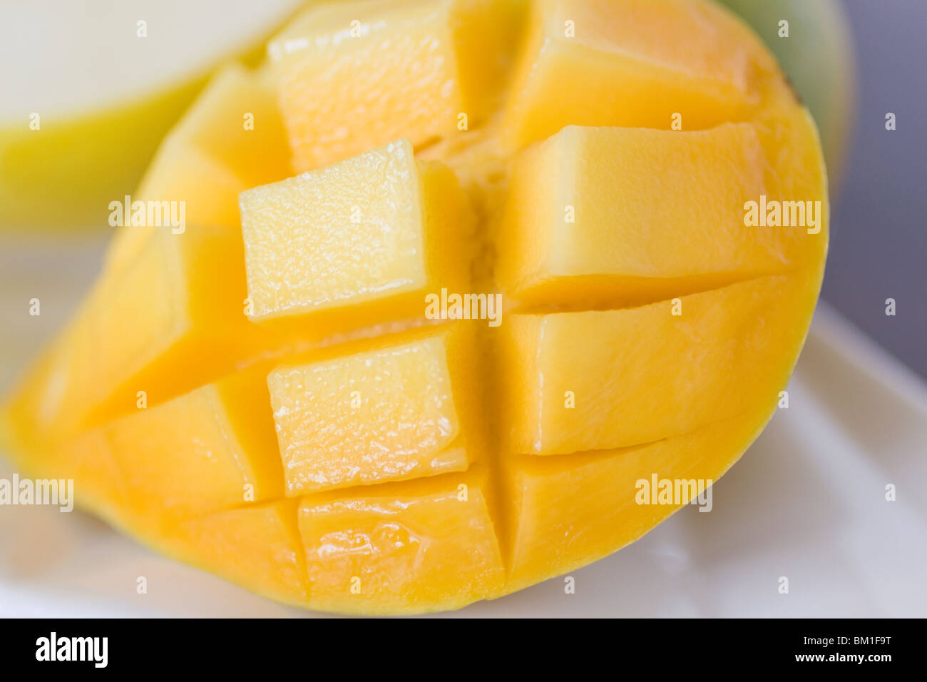 Close-up of a slice of mango Stock Photo - Alamy