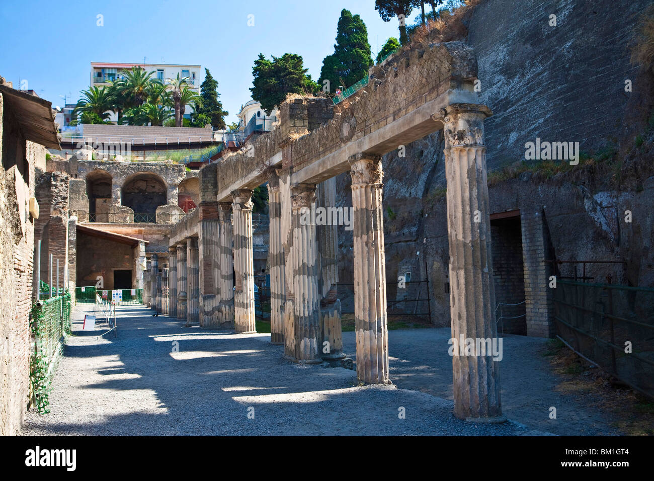Ruins of Herculaneum Roman town destroyed by a volcanic eruption ...