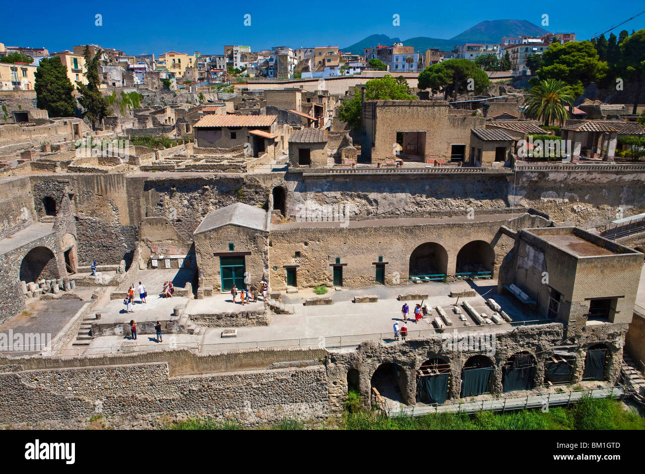 Ruins of Herculaneum Roman town destroyed by a volcanic eruption ...