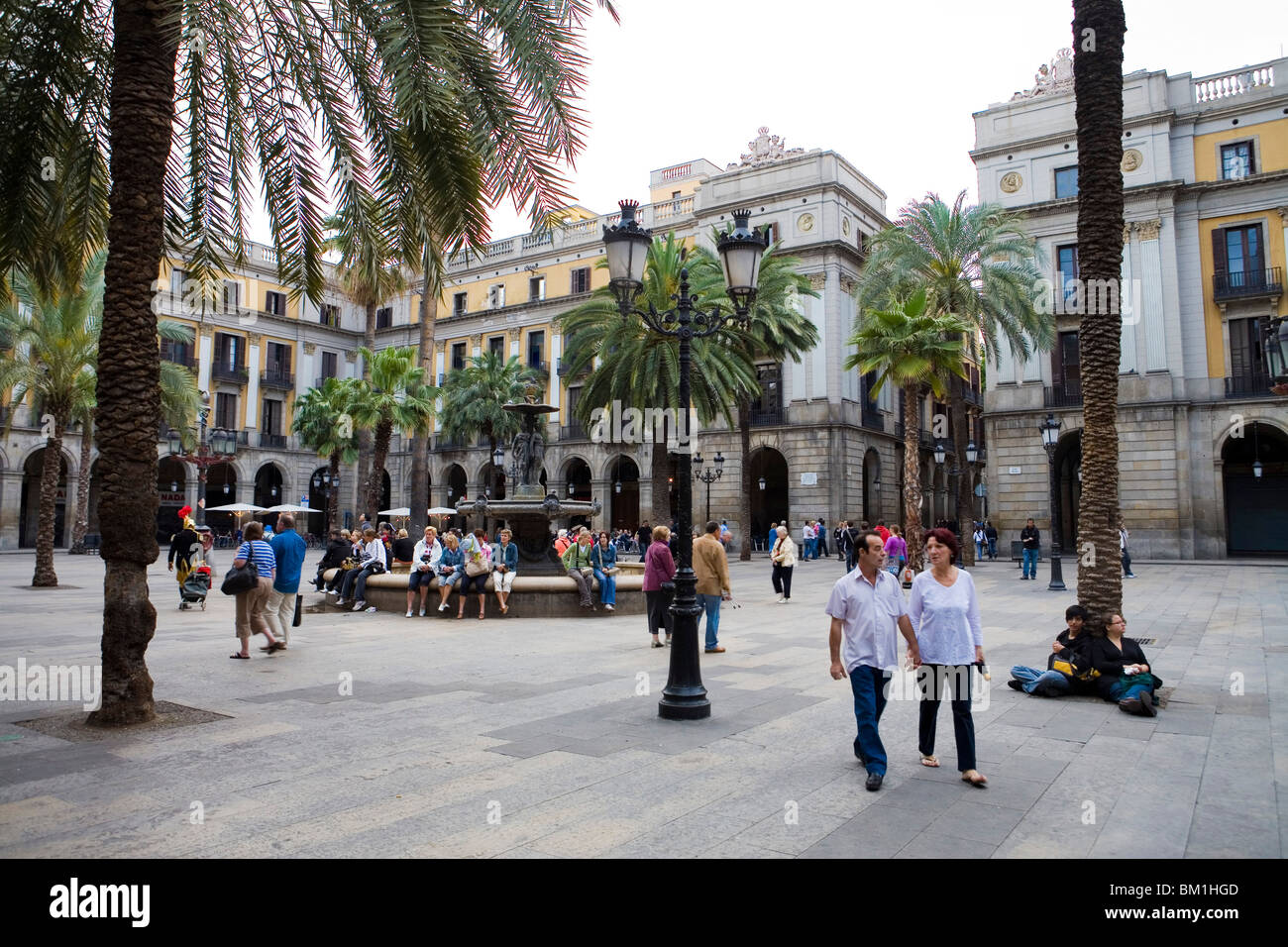 Royal square, Barcelona, Spain, Europe Stock Photo - Alamy