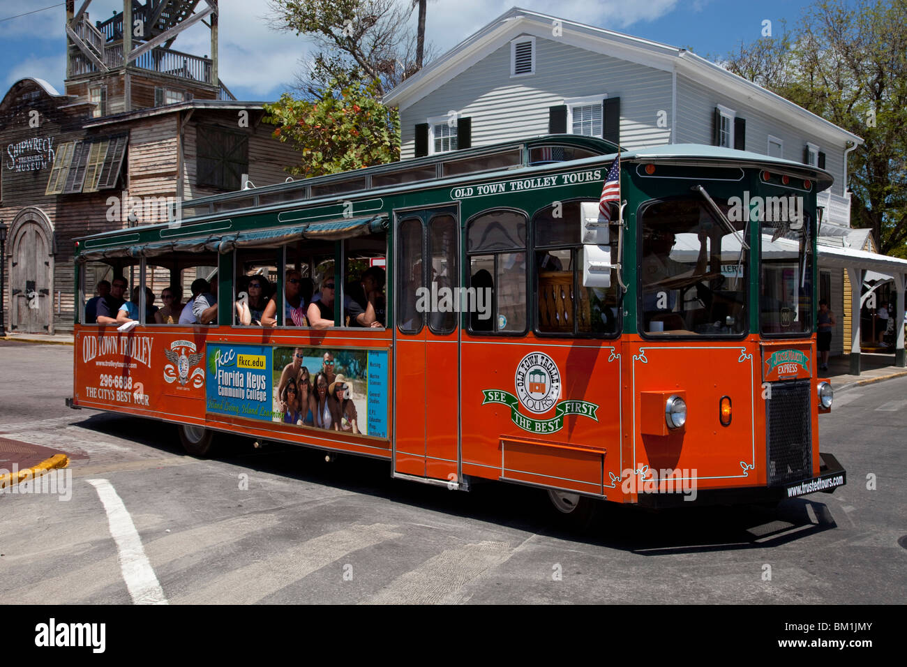 Old Town Trolley Ride, Key West, Florida Stock Photo - Alamy