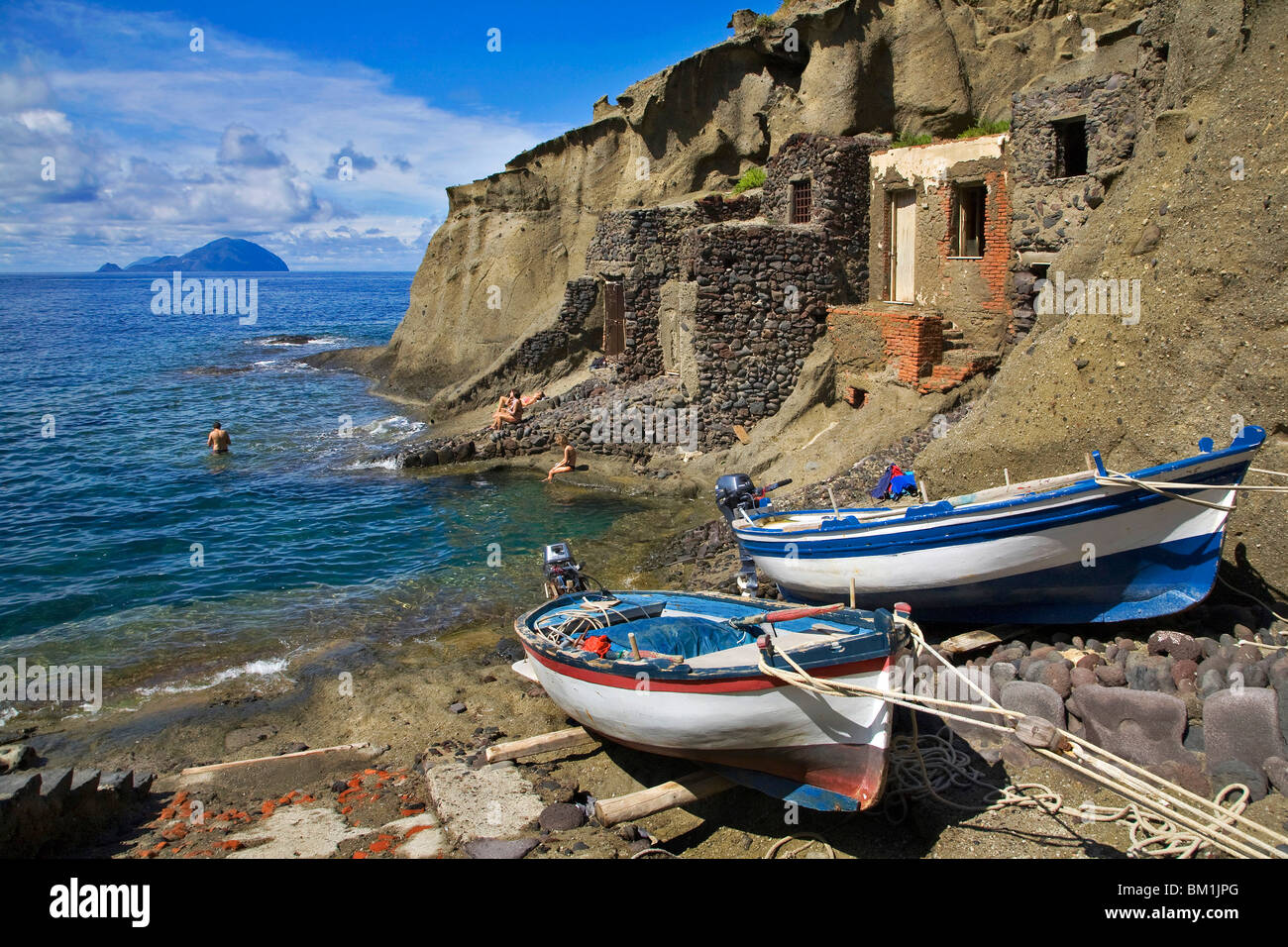 Pollara coast, Salina Island, Messina, Italy, Europe Stock Photo - Alamy