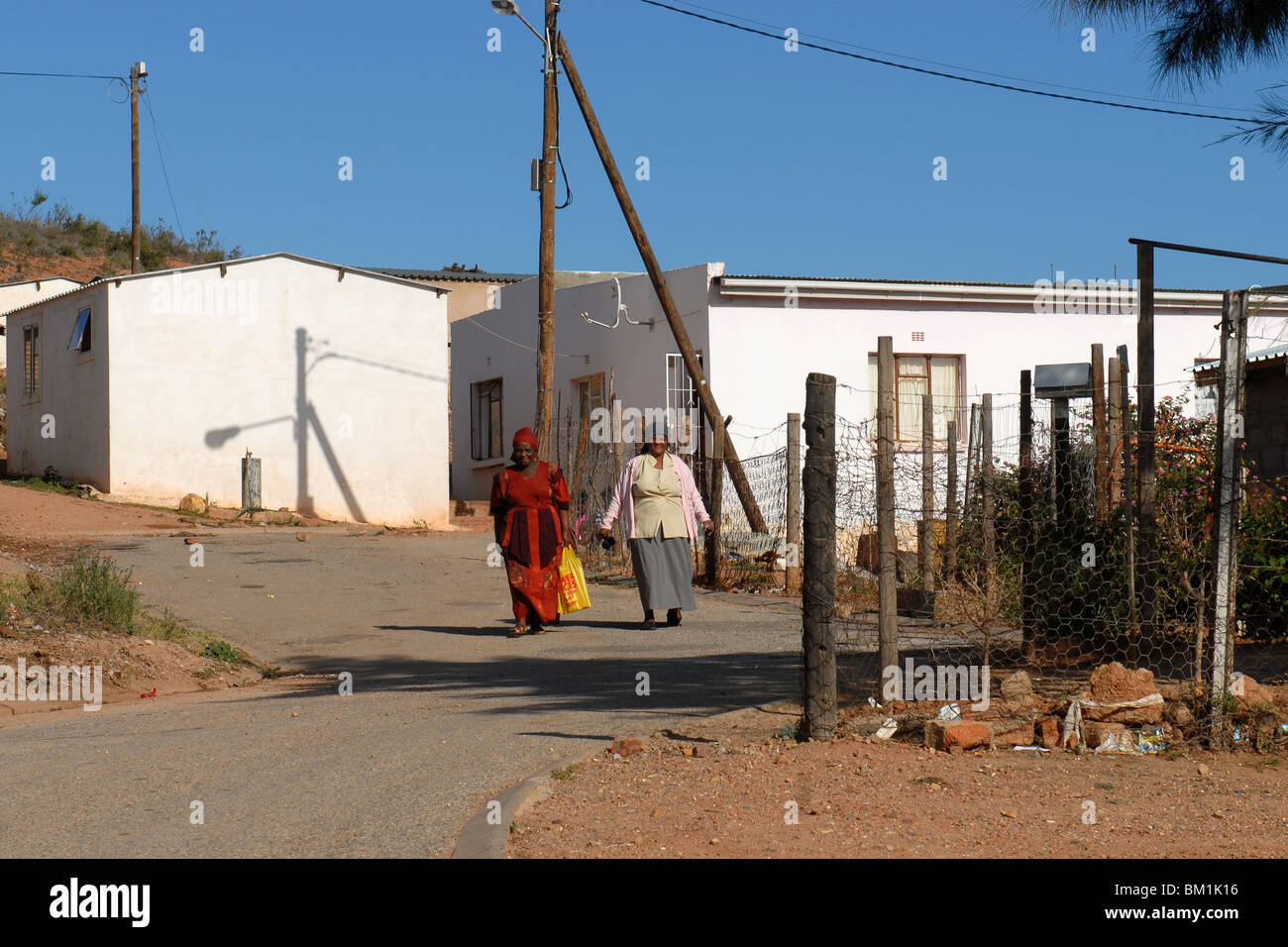 Walking in the streets of Zolani Stock Photo - Alamy