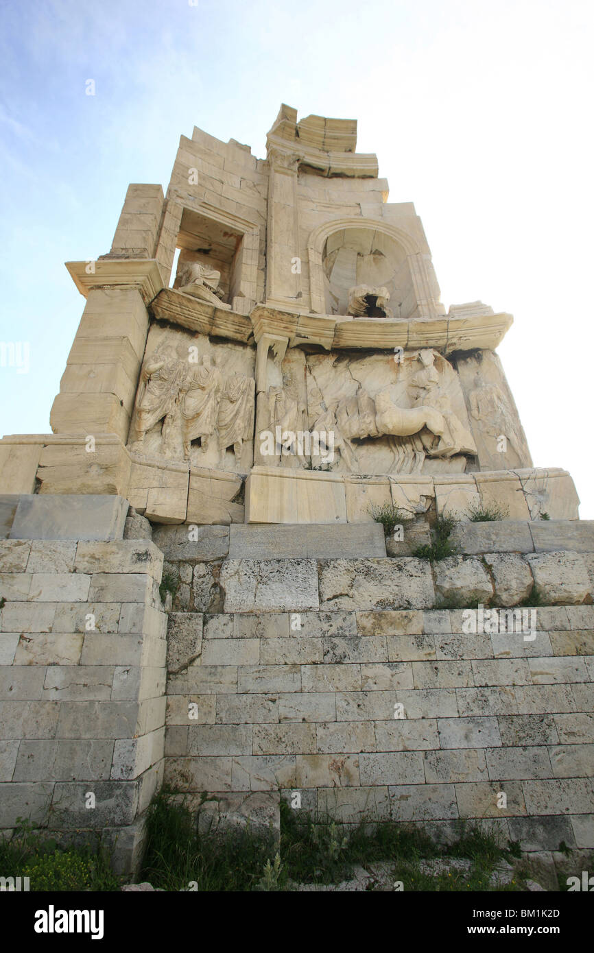 Philopappos monument, Athens, Greece, Europe Stock Photo - Alamy