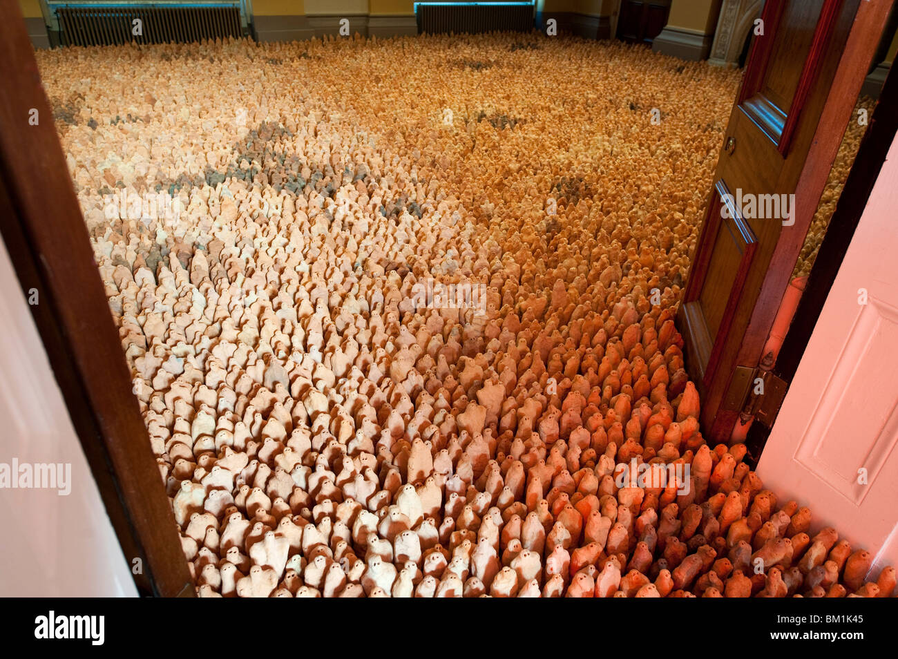 Antony Gormeley terracotta installation 'Amazonian Field" at the Royal ...