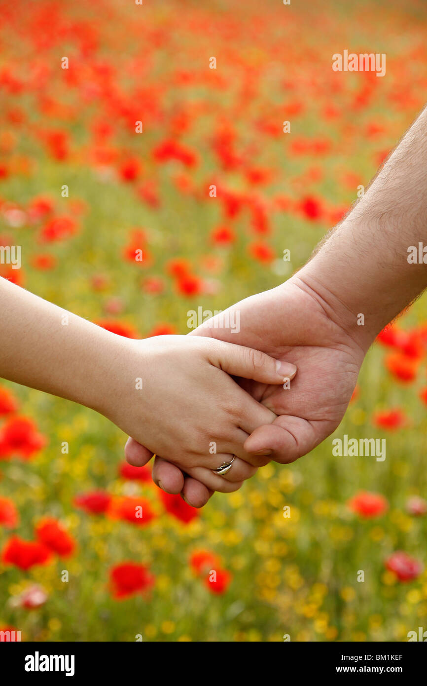 Hands in natural background Stock Photo - Alamy