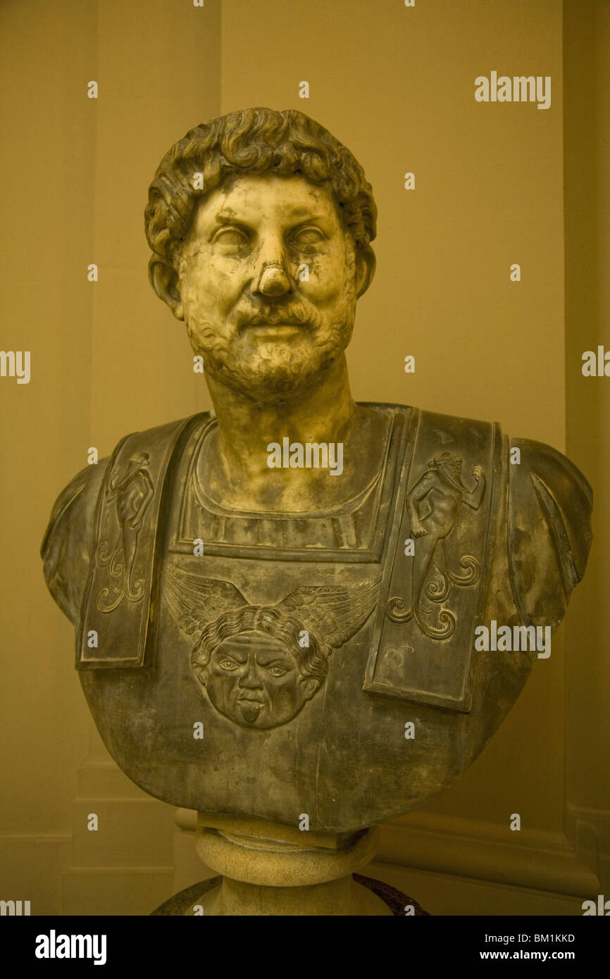Bust Emperor Hadrian in interior Lady Lever Gallery in Port Sunlight ...