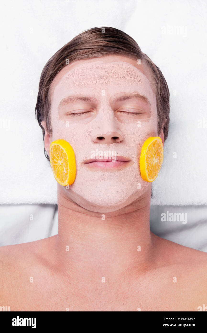 Mans face closed eyes close up hi-res stock photography and images - Alamy