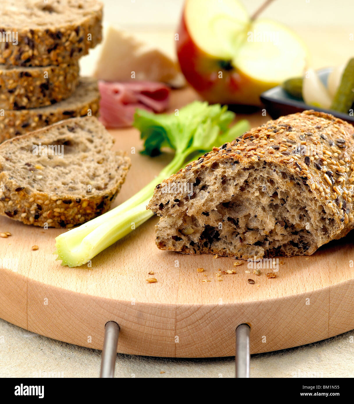 Bread and apple celery rustic bread hi-res stock photography and images ...