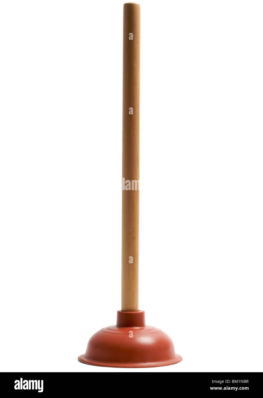 Rubber force cup plunger on white background Stock Photo - Alamy