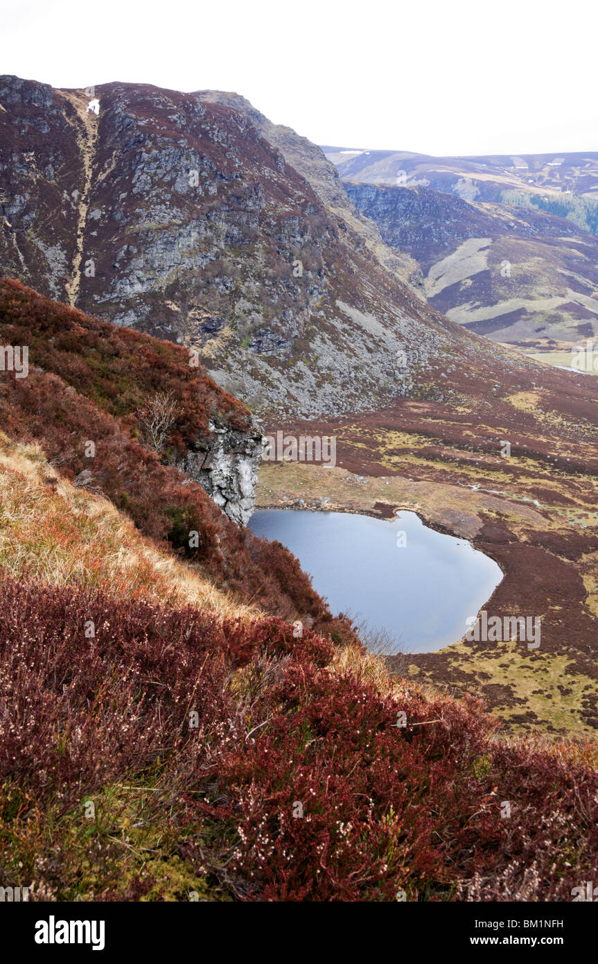 Carlochy, mountain tarn, Glen Esk, Angus, Scotland, United Kingdom ...