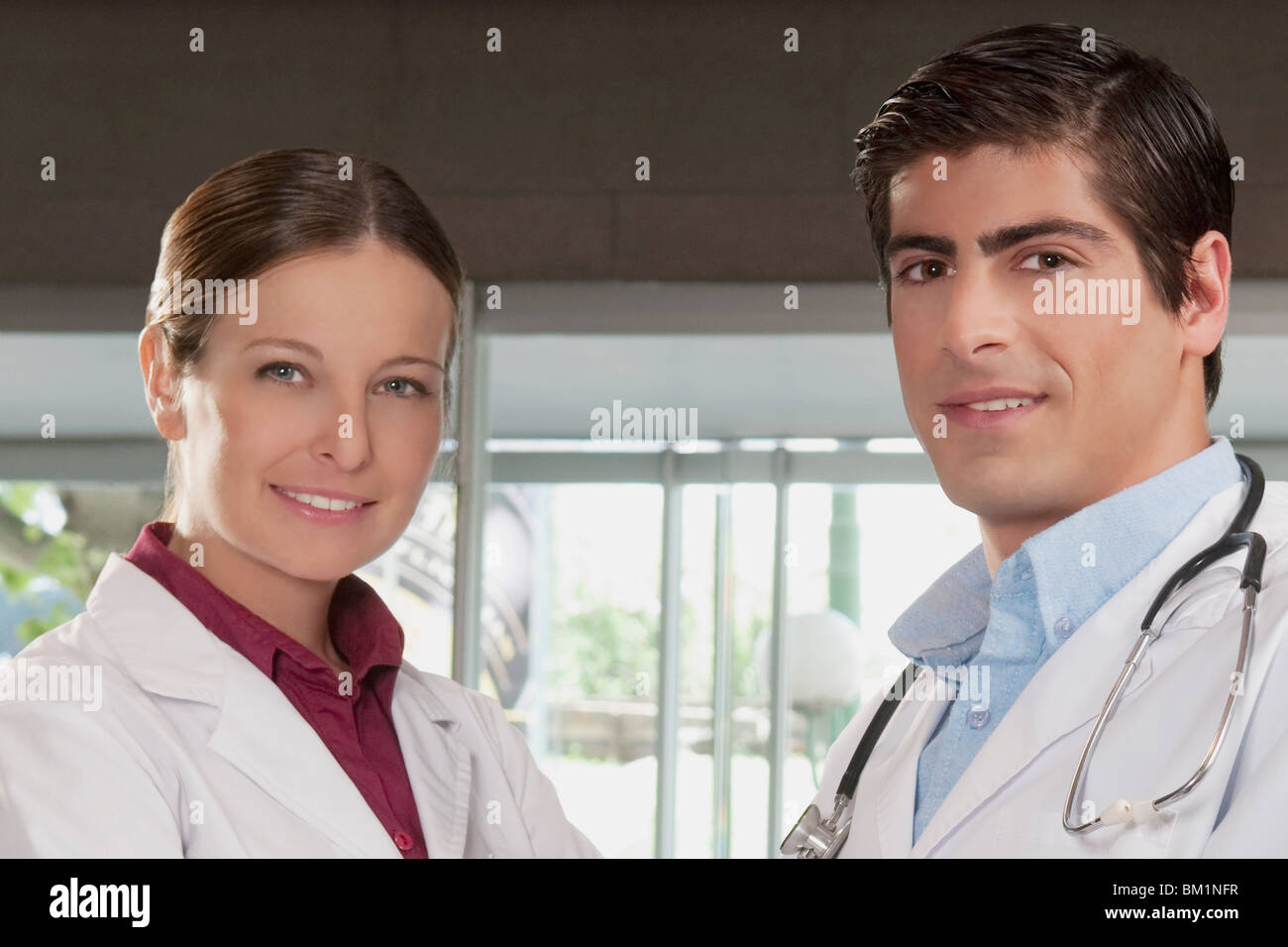 Portrait of two doctors Stock Photo - Alamy
