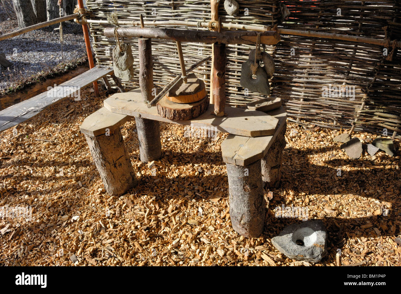 Ancient drill for boring a hole in a stone using a bow and sand - The ...