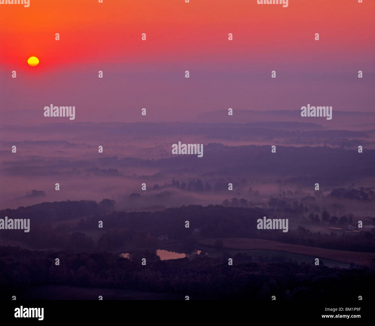 Autumn Sunrise Point View at Dawn Stokes State Forest New Jersey Stock ...