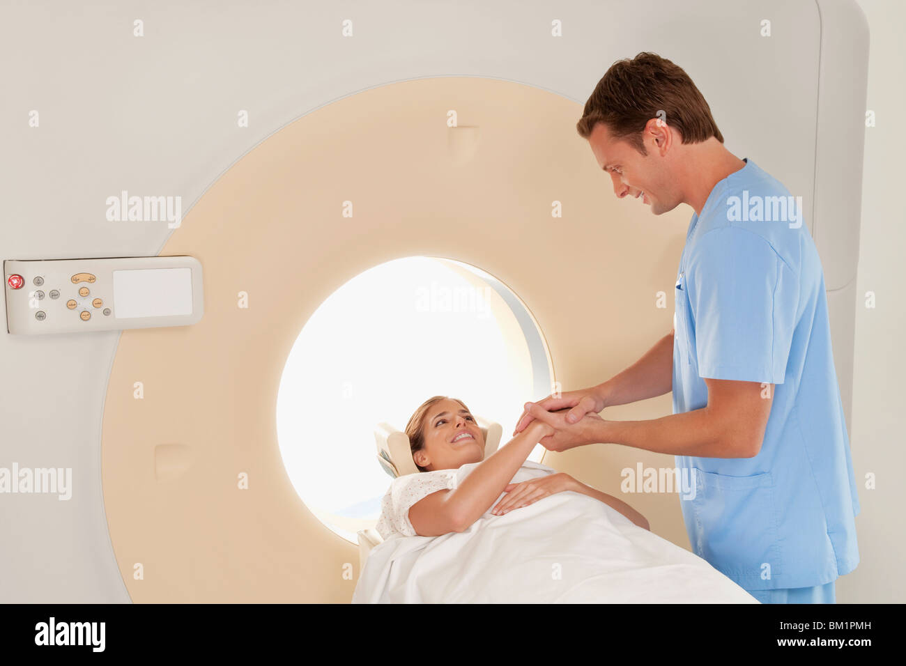 Surgeon talking with a patient Stock Photo - Alamy