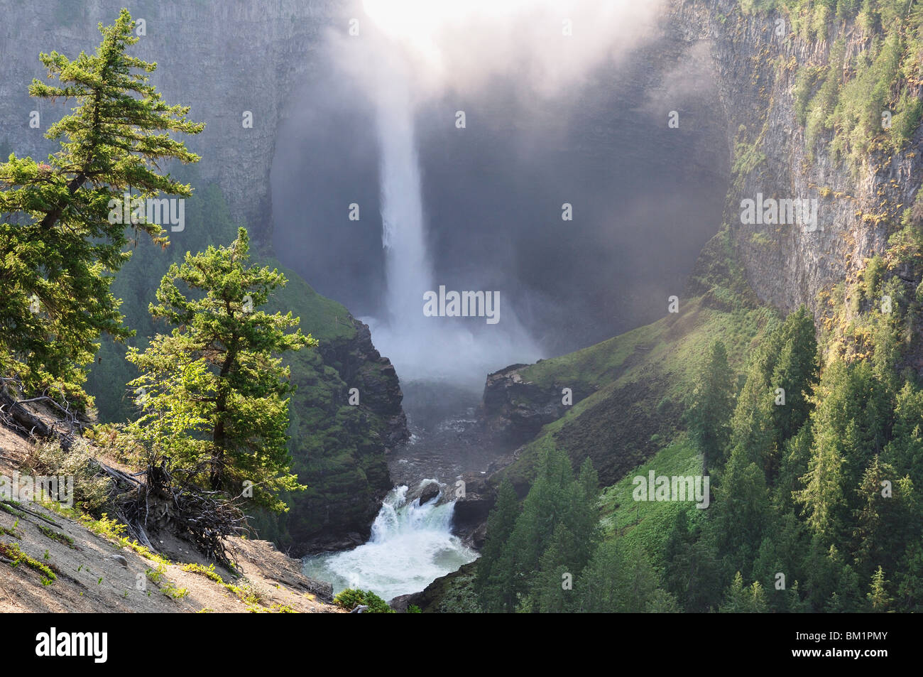 Spahats Canyon and Falls, Wells Grey Provincial Park, British Columbia ...