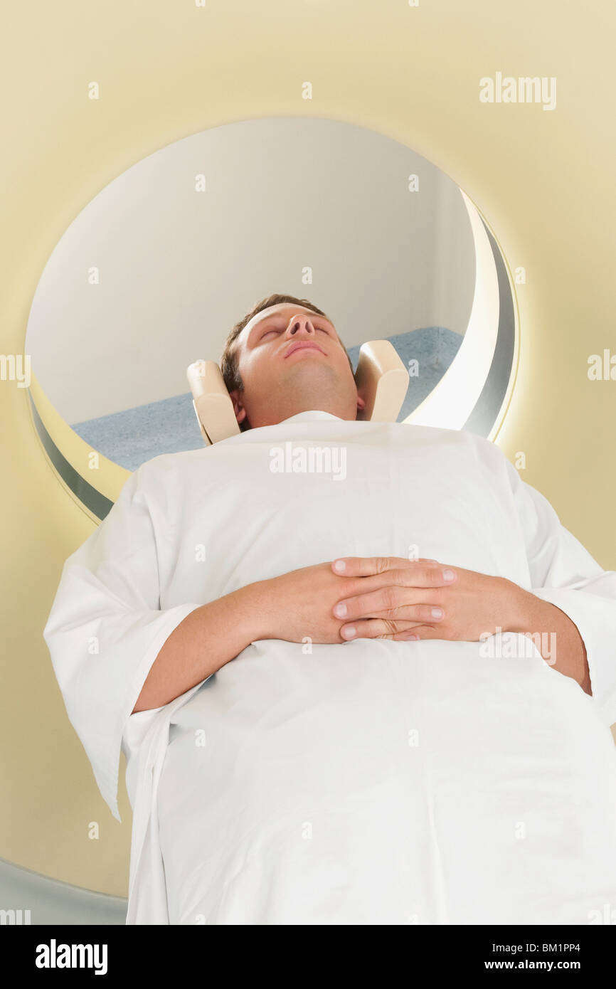 Patient going through an MRI scan Stock Photo - Alamy
