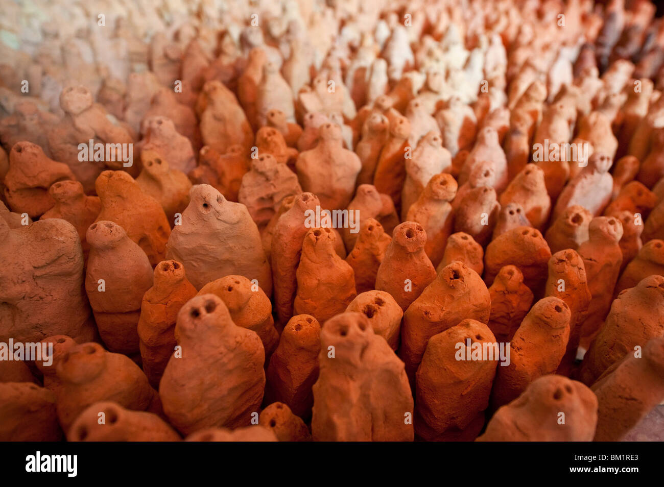 Antony Gormeley terracotta installation 'Amazonian Field" at the Royal ...