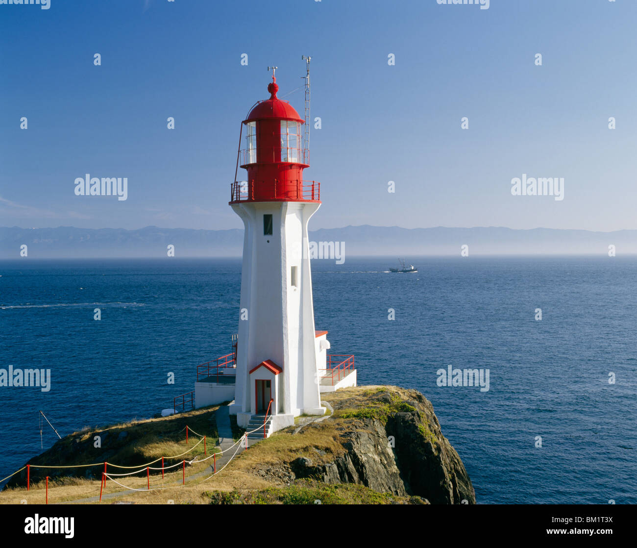Lighthouse on the coast, Sheringham Point Lighthouse, Vancouver Island ...