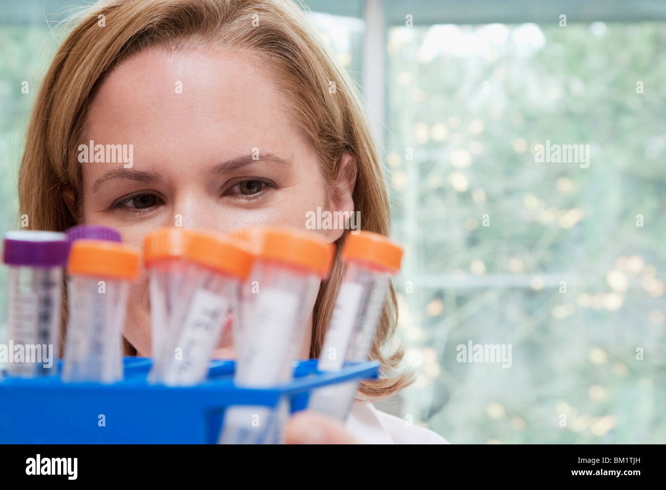 Female doctor holding medical samples in a laboratory Stock Photo - Alamy