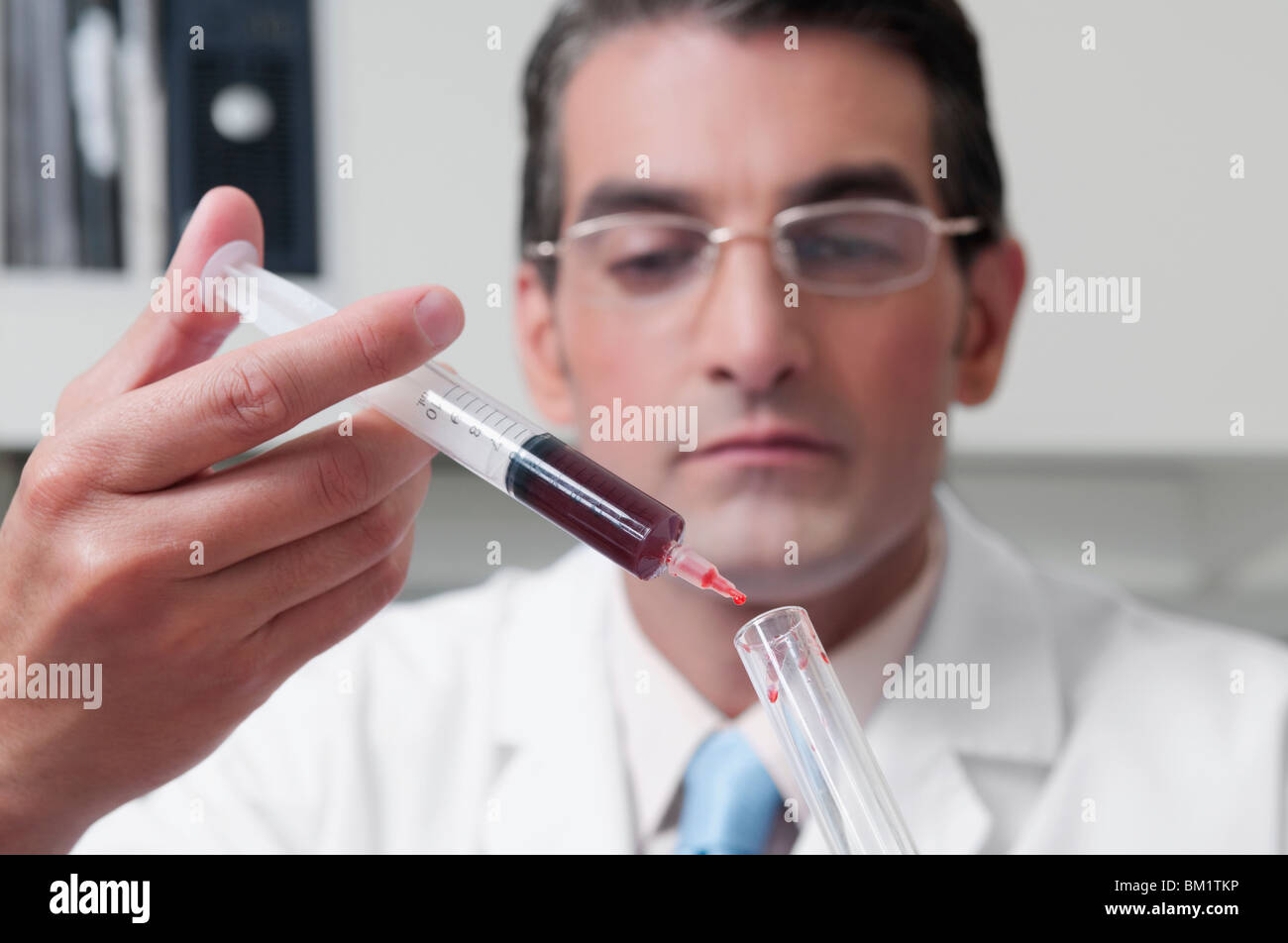 Blood tube syringe hi-res stock photography and images - Alamy