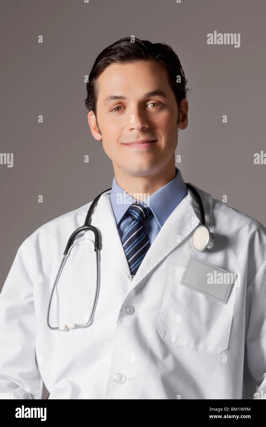 Portrait of a doctor with a stethoscope Stock Photo - Alamy