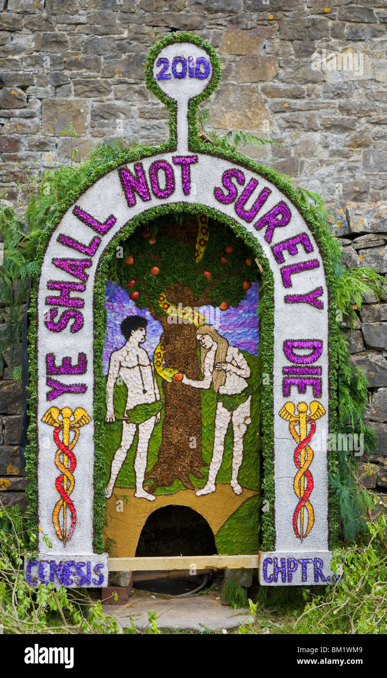 Well dressings at Tissington Stock Photo - Alamy