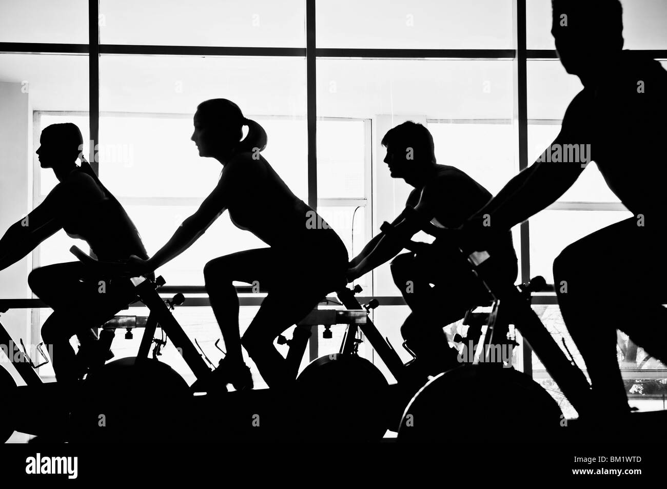 People in motion gym Black and White Stock Photos & Images - Alamy