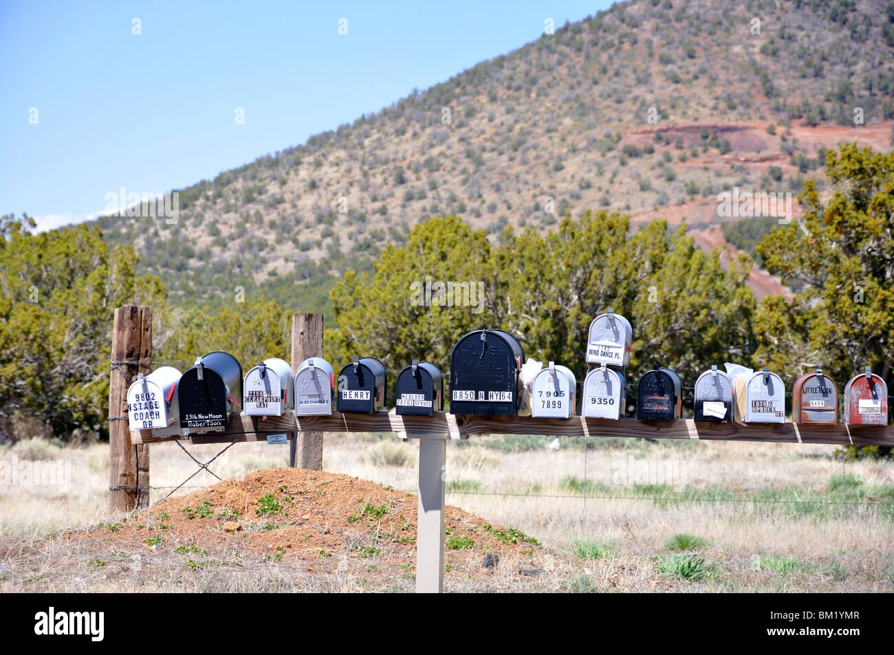 Mailboxes in rural Arizona, USA Stock Photo - Alamy