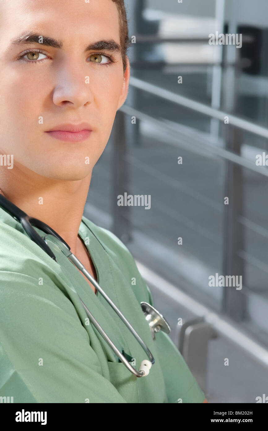 Portrait of a male nurse Stock Photo - Alamy