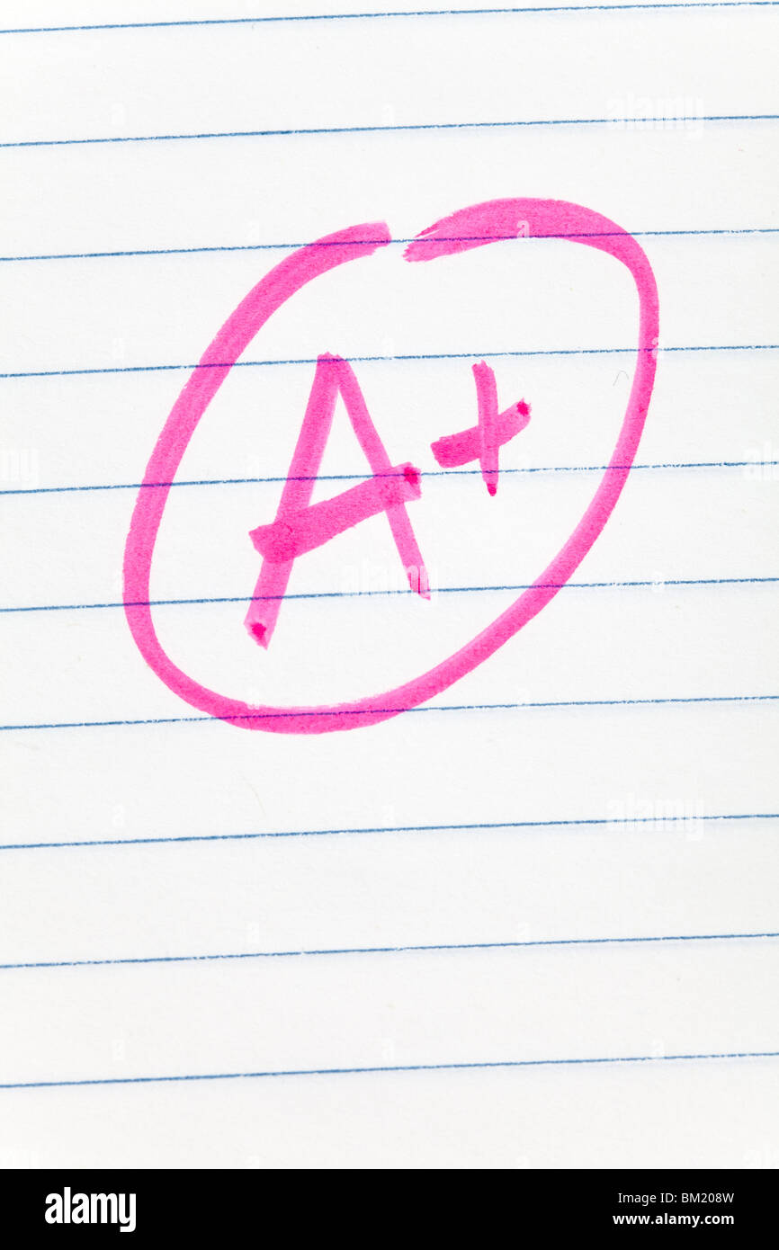 Test paper a+ grade hi-res stock photography and images - Alamy