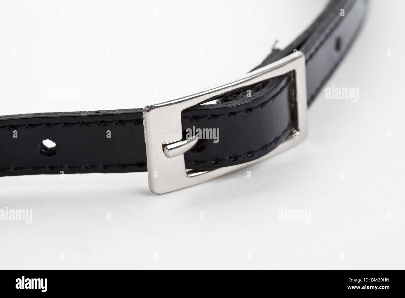 black leather belt close up Stock Photo - Alamy
