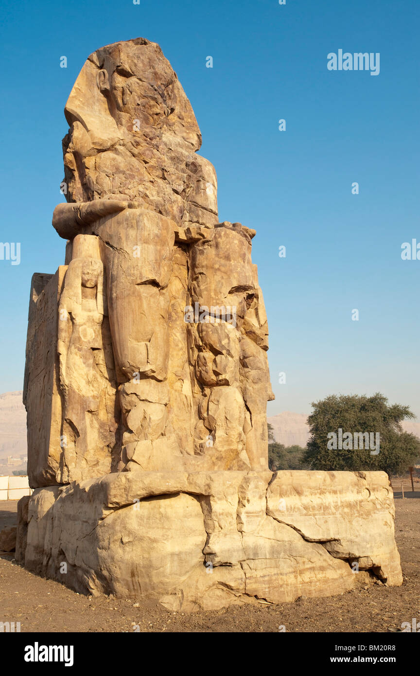 Colossi of Memnon, Thebes, UNESCO World Heritage Site, Egypt, North ...