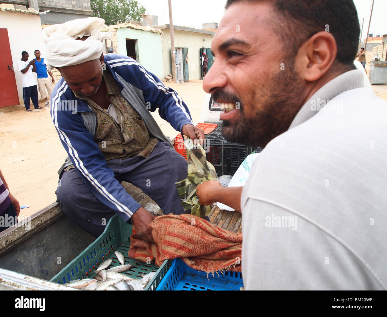 Fish sellers, Gargaresh Road, Tripoli, Libya Stock Photo - Alamy